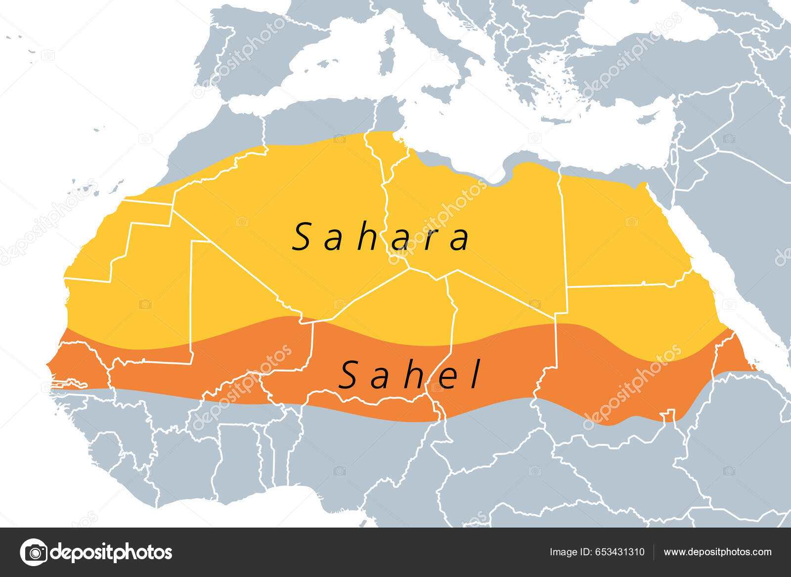 Mapa Del Sahel Y áfrica Central