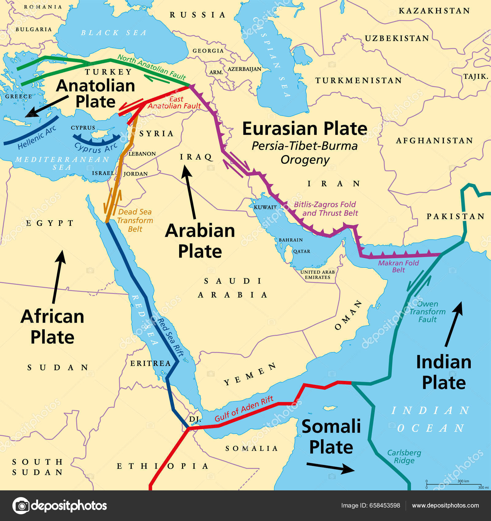 Plaque Arabique Carte Tectonique Plaque Tectonique Mineure Composée ... Plaque Arabique Carte Tectonique Plaque Tectonique Mineure Composée ...