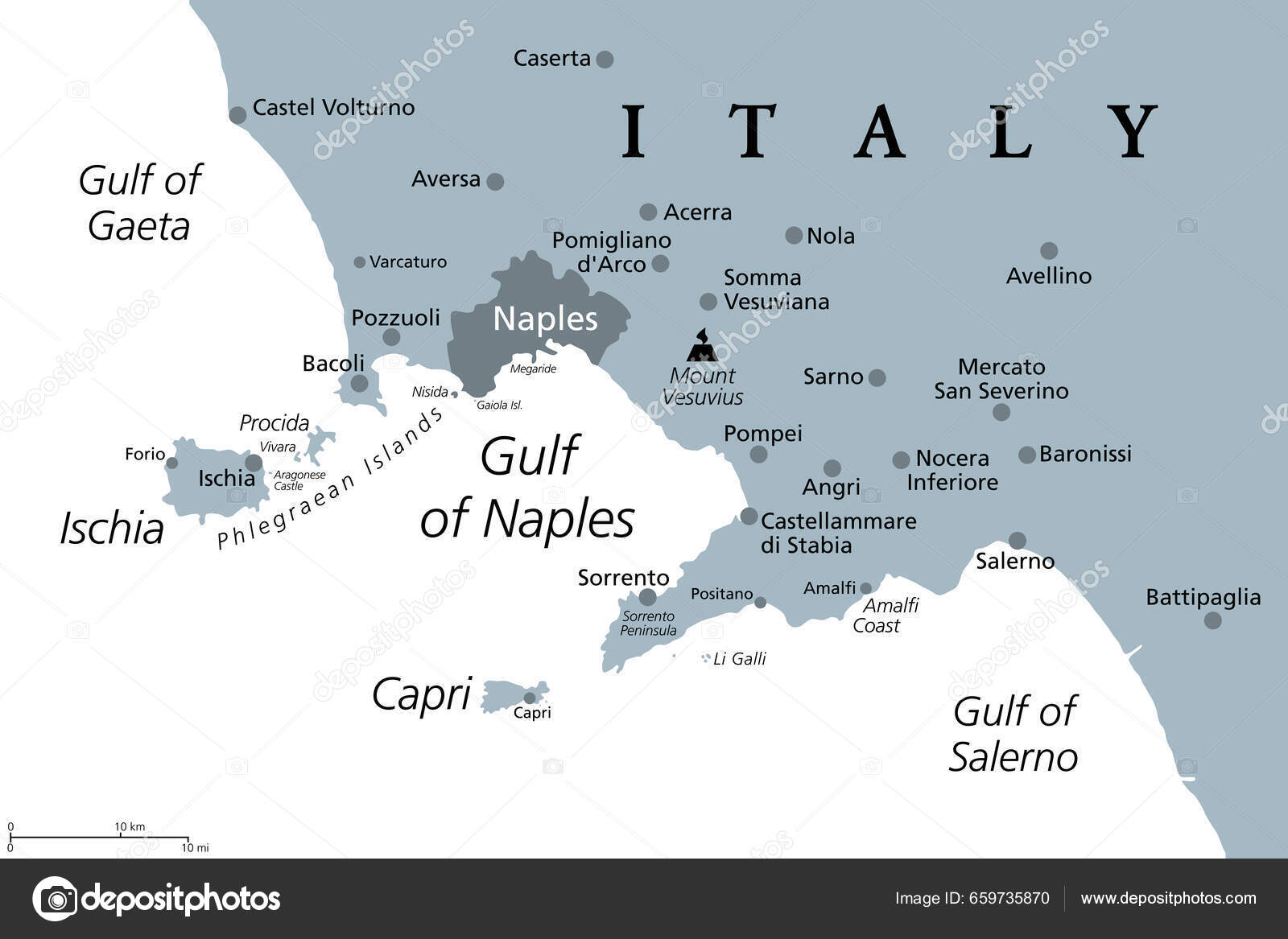 Mapa De La Bahía De Nápoles Austria