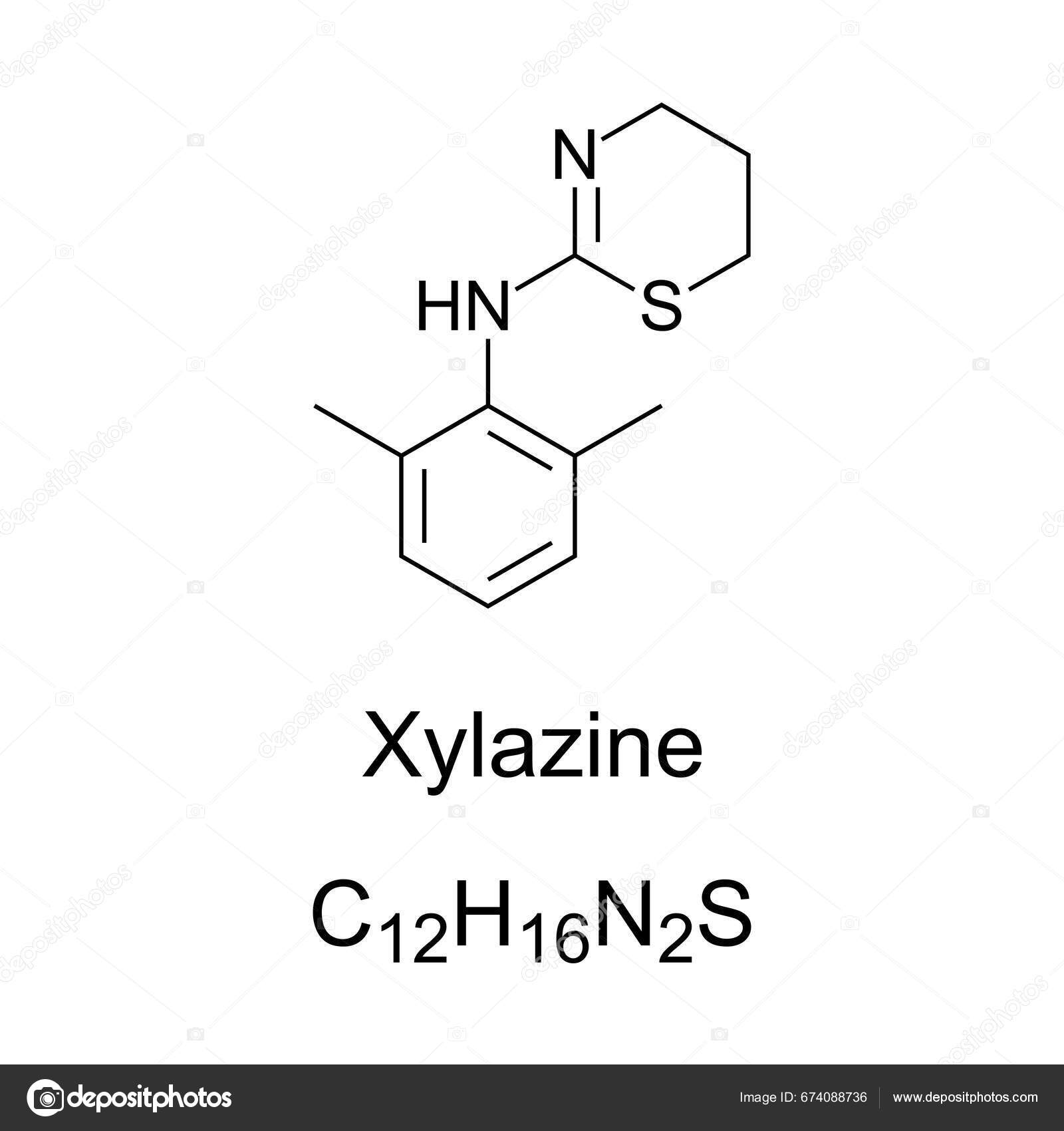 Xilazina Fórmula Química Estructura Medicamento Usado Para Sedación ...