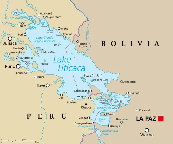 Lago titicaca perú imágenes de stock de arte vectorial | Depositphotos