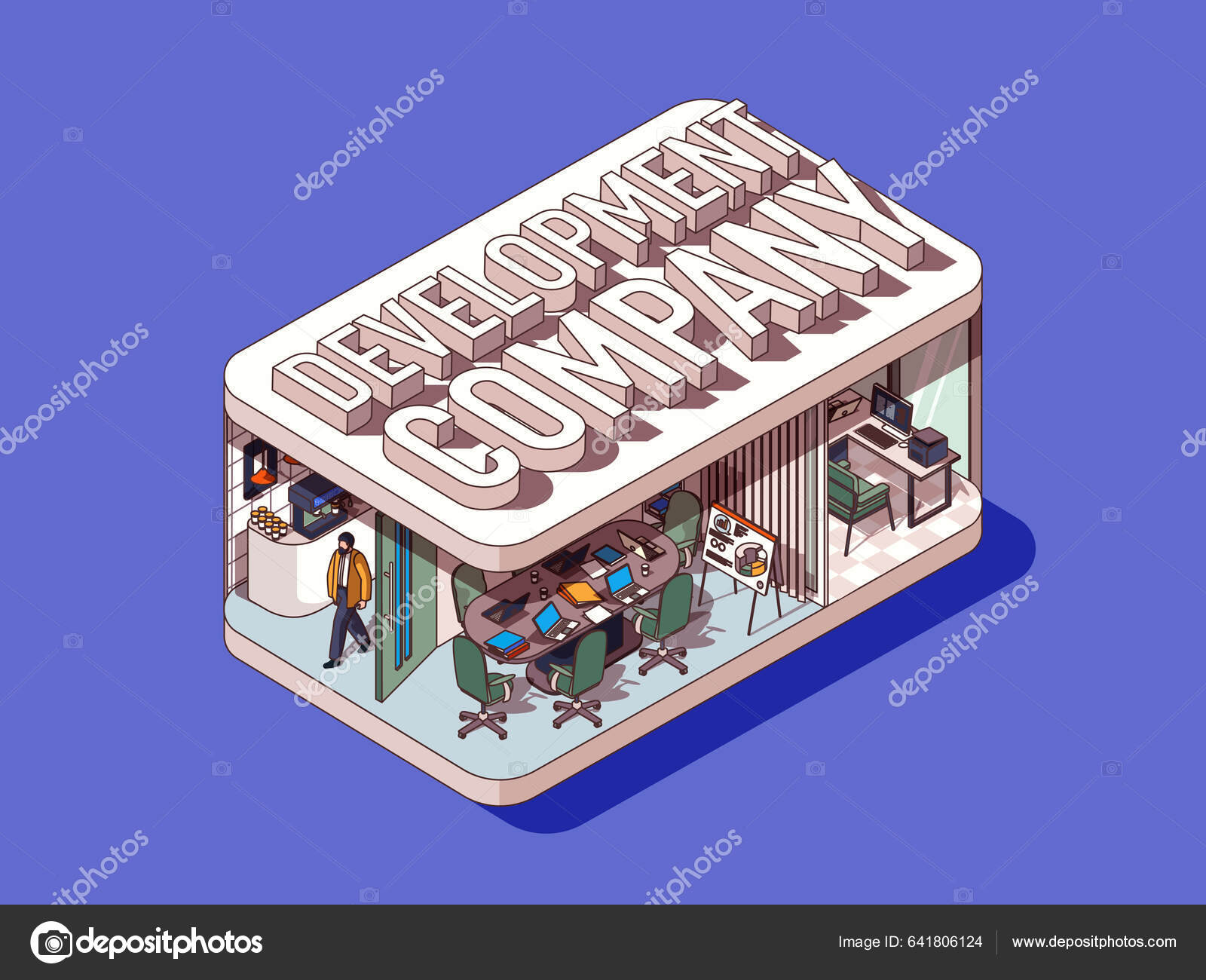 Development Company Concept Isometric Graphic Design Programming ...