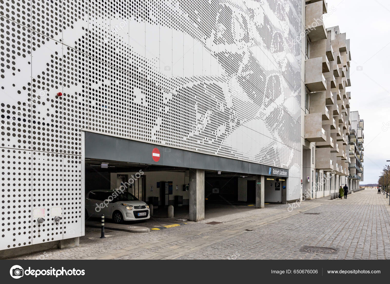 Copenhagen Denmark Modern Parking Garage Vestamager District South Town – Stock Editorial Photo ...