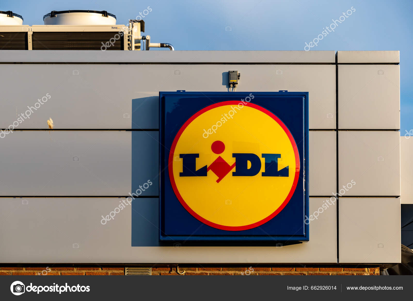 Skelleftea Sweden June 2023 Large Sign Lidl Chain Supermarkets – Stock ...
