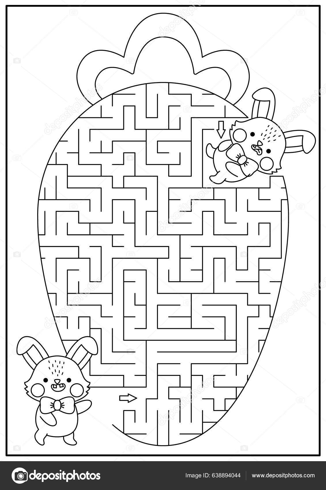 Húsvét Fekete Fehér Labirintus Gyerekeknek Tavaszi Nyaralás Óvodai ...