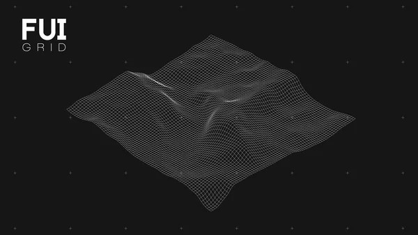 Fui Gui Vector Landscape Scan Grid Abstract Futuristic Background Sci ...