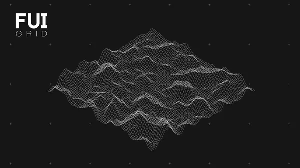 Fui Gui Vector Landscape Scan Grid Abstract Futuristic Background Sci ...