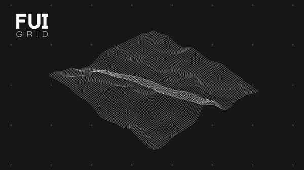 Fui Gui Vector Landscape Scan Grid Abstract Futuristic Background Sci ...