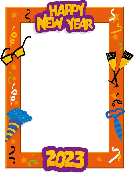 Retro new year frame Vector Art Stock Images | Depositphotos