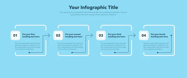 Process Flow Diagram Divided Four Steps Flat Infographic Minimalistic ...