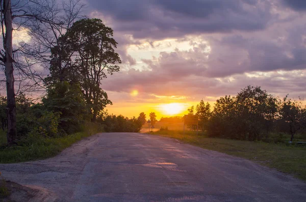Country road sunset Stock Photos, Royalty Free Country road sunset ...