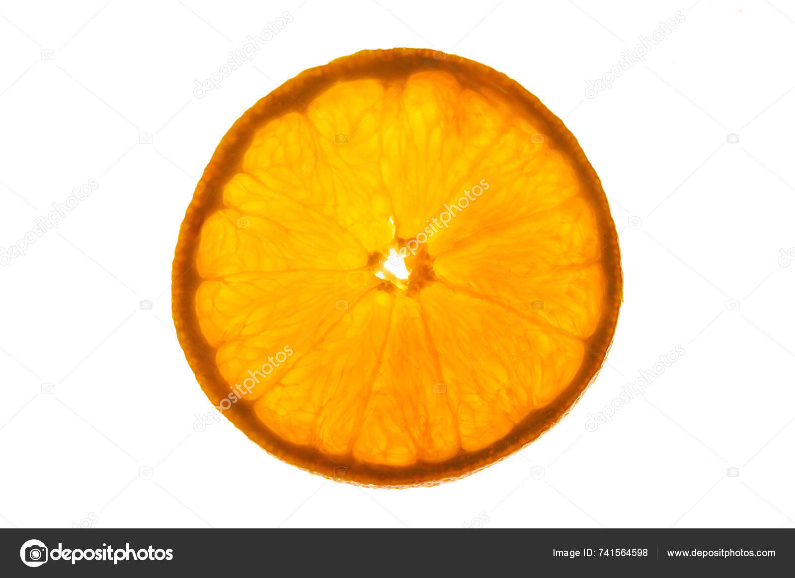 Orange Slice Isolated White Background — Stock Photo © mixa74 #741564598