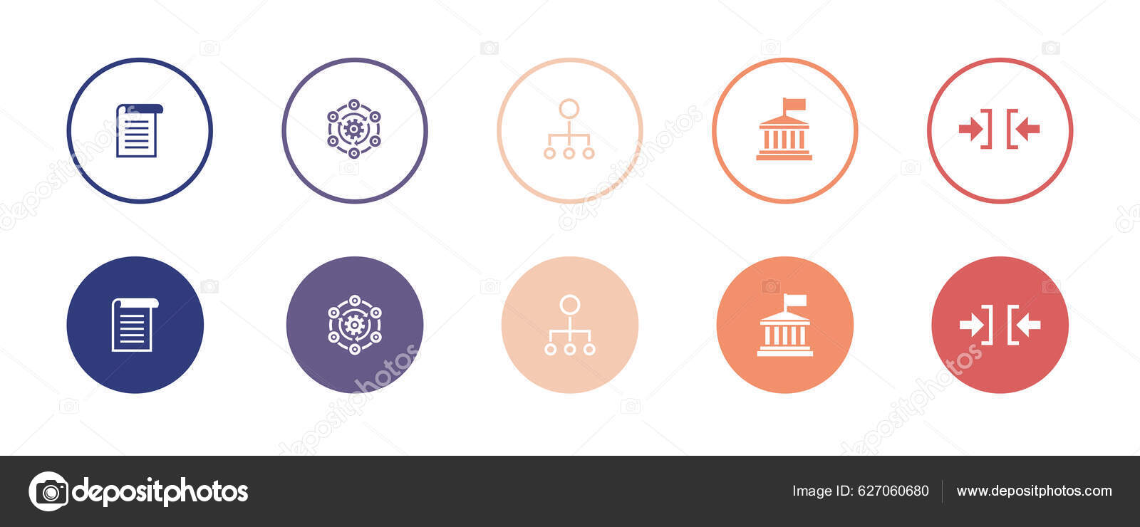 Rules Procedure Conduct Authority Constraint Icons Infographic Design ...