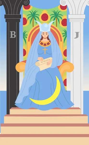 Major Arcana Tarot Card Design Hand Drawn Cartoon Linear Flat Stock Vector by ©Yucalora 714377410