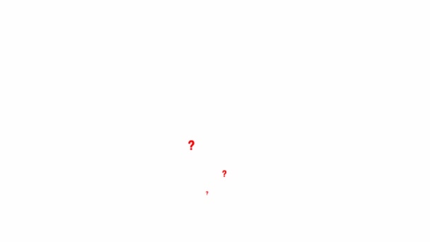Animated Red Question Marks Fly Bottom Top Symbols Sprayed Looped Stock ...