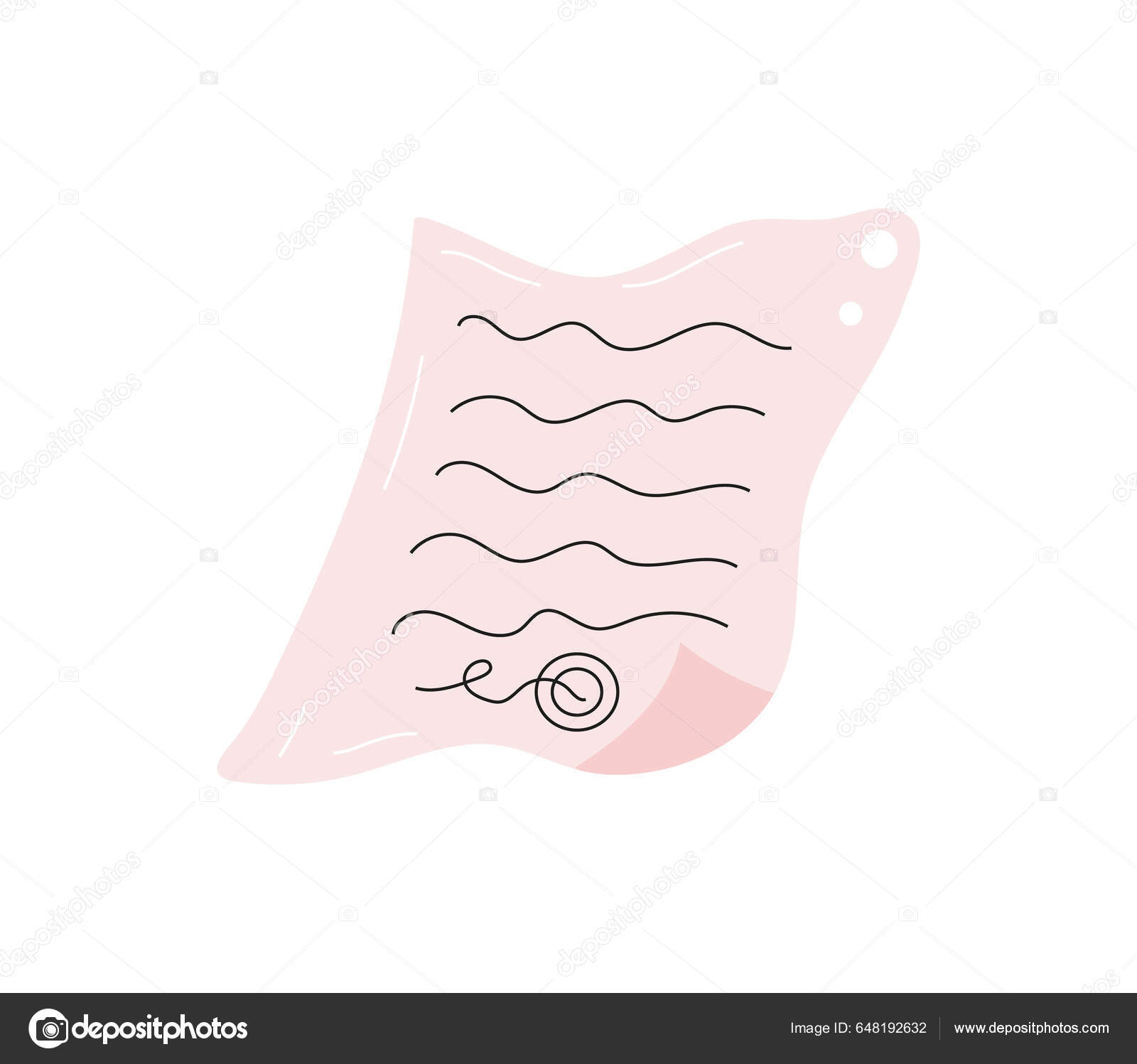 Papel Hoja Vacía Estilo Garabato Sketch Stikers Vector Ilustración Para ...