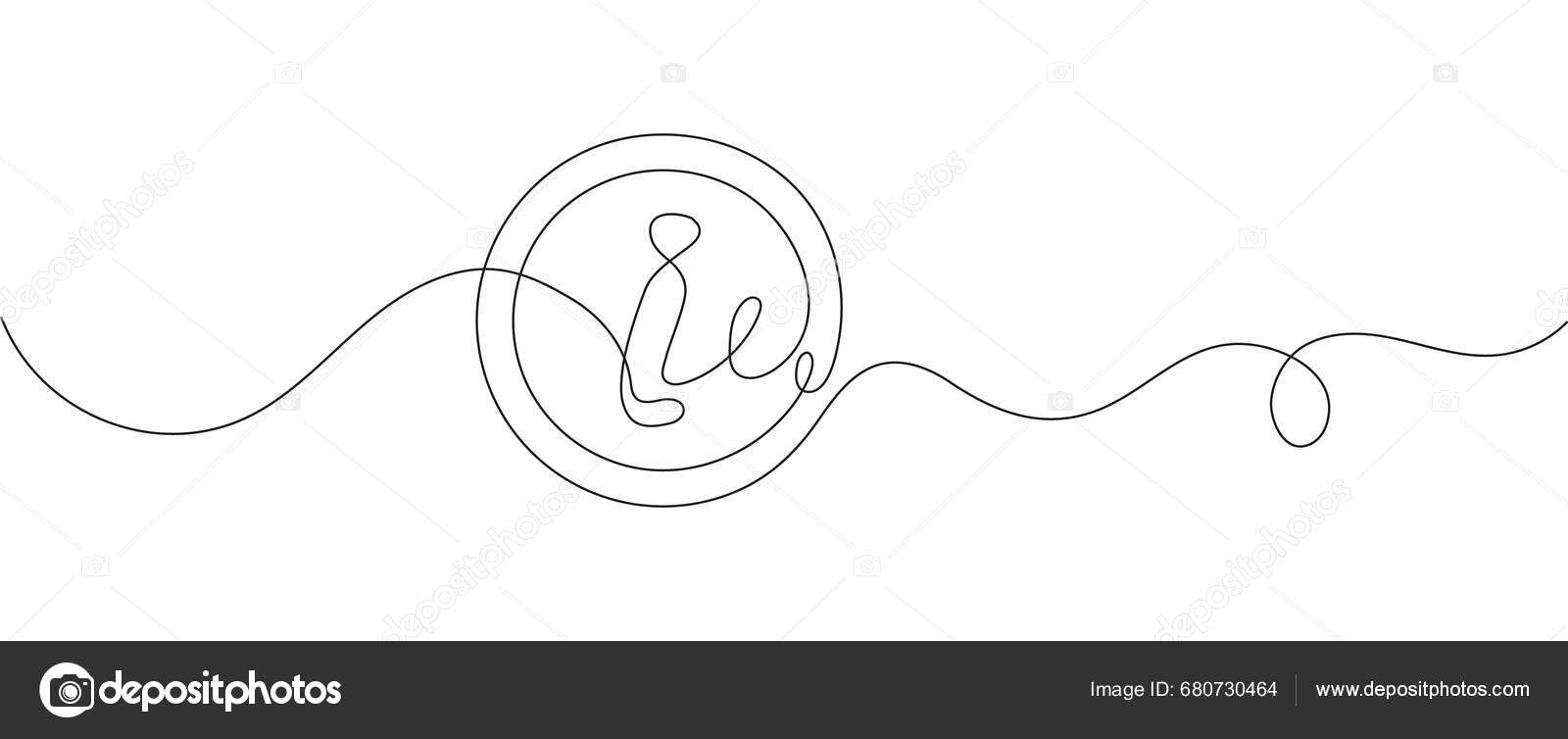 Help Sign Line Continuous Drawing Vector Instruction Information Guide ...