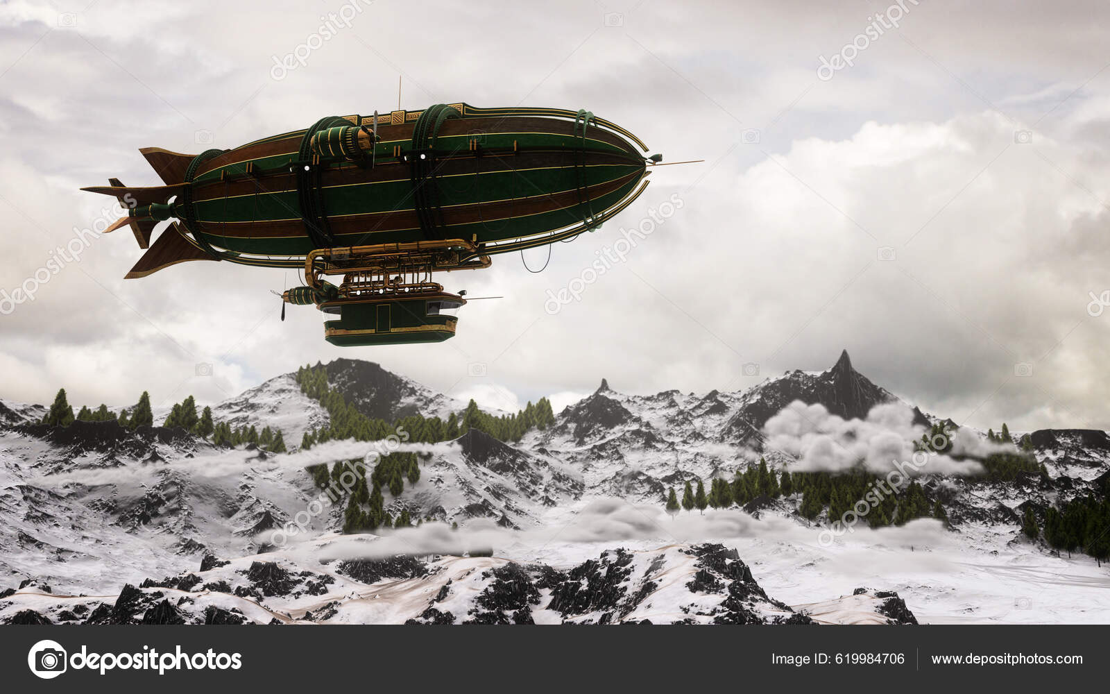 Medieval Fantasy Airship