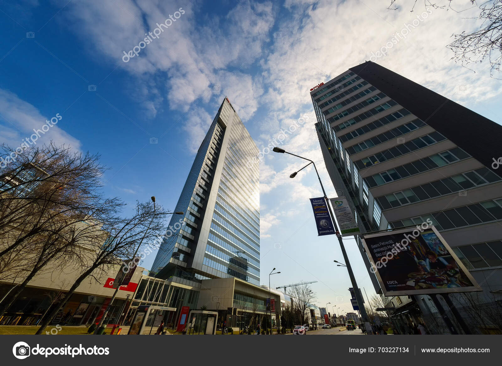 Bucharest Romania February 2024 Globalworth Tower Office Building Owned ...