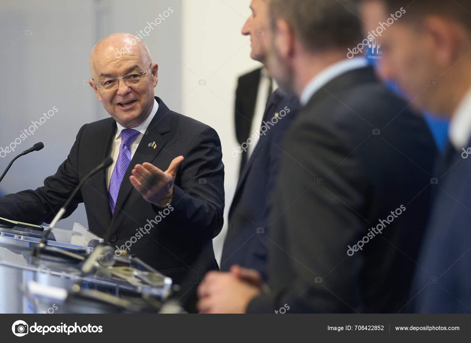 Bucharest Romania 6Th Mar 2024 Emil Boc Mayor Cluj Napoca — Stock ...