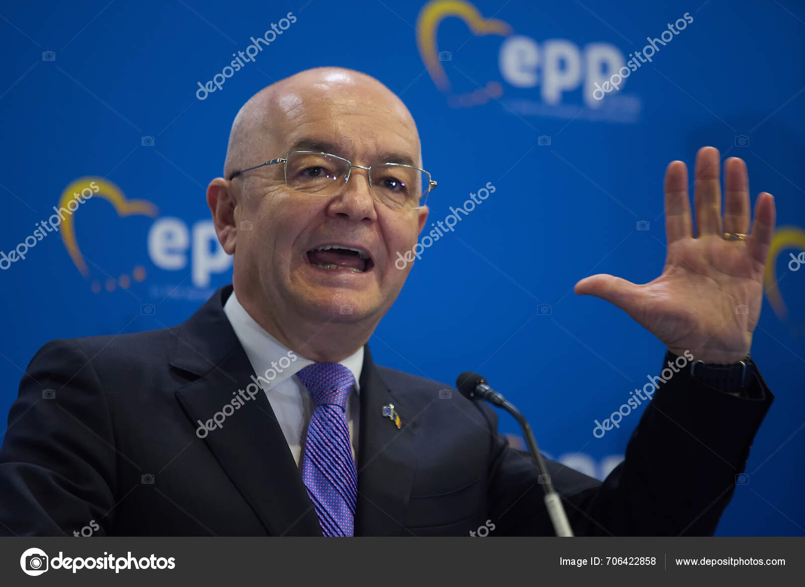 Bucharest Romania 6Th Mar 2024 Emil Boc Mayor Cluj Napoca — Stock ...