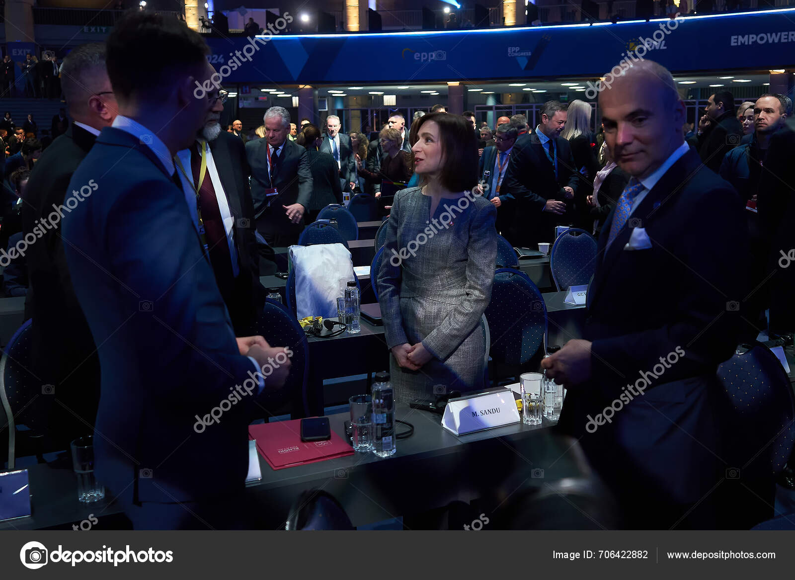 Bucharest Romania 6Th Mar 2024 Maia Sandu Moldovan President Attends ...
