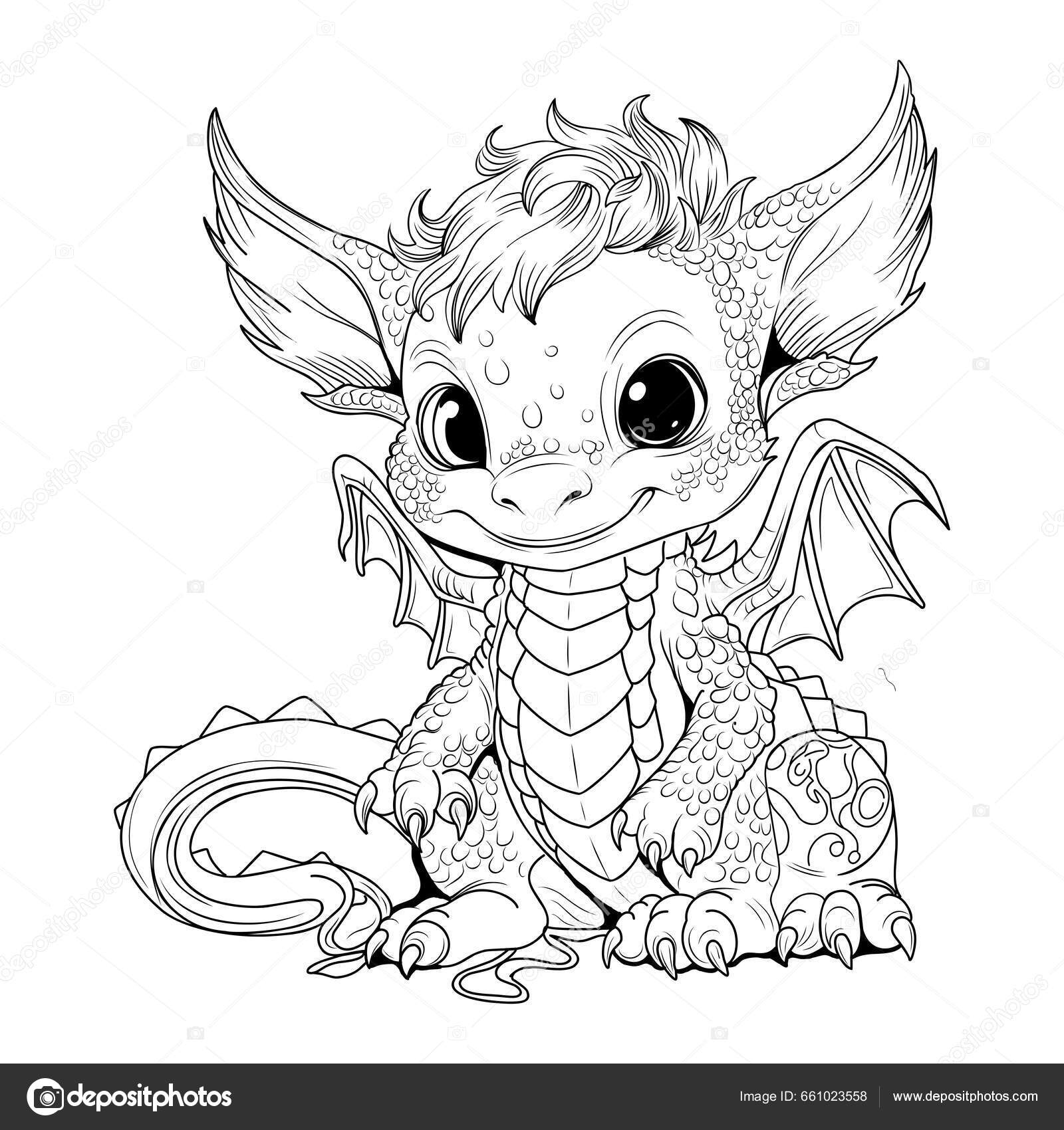 Cute Dragon Coloring Pages