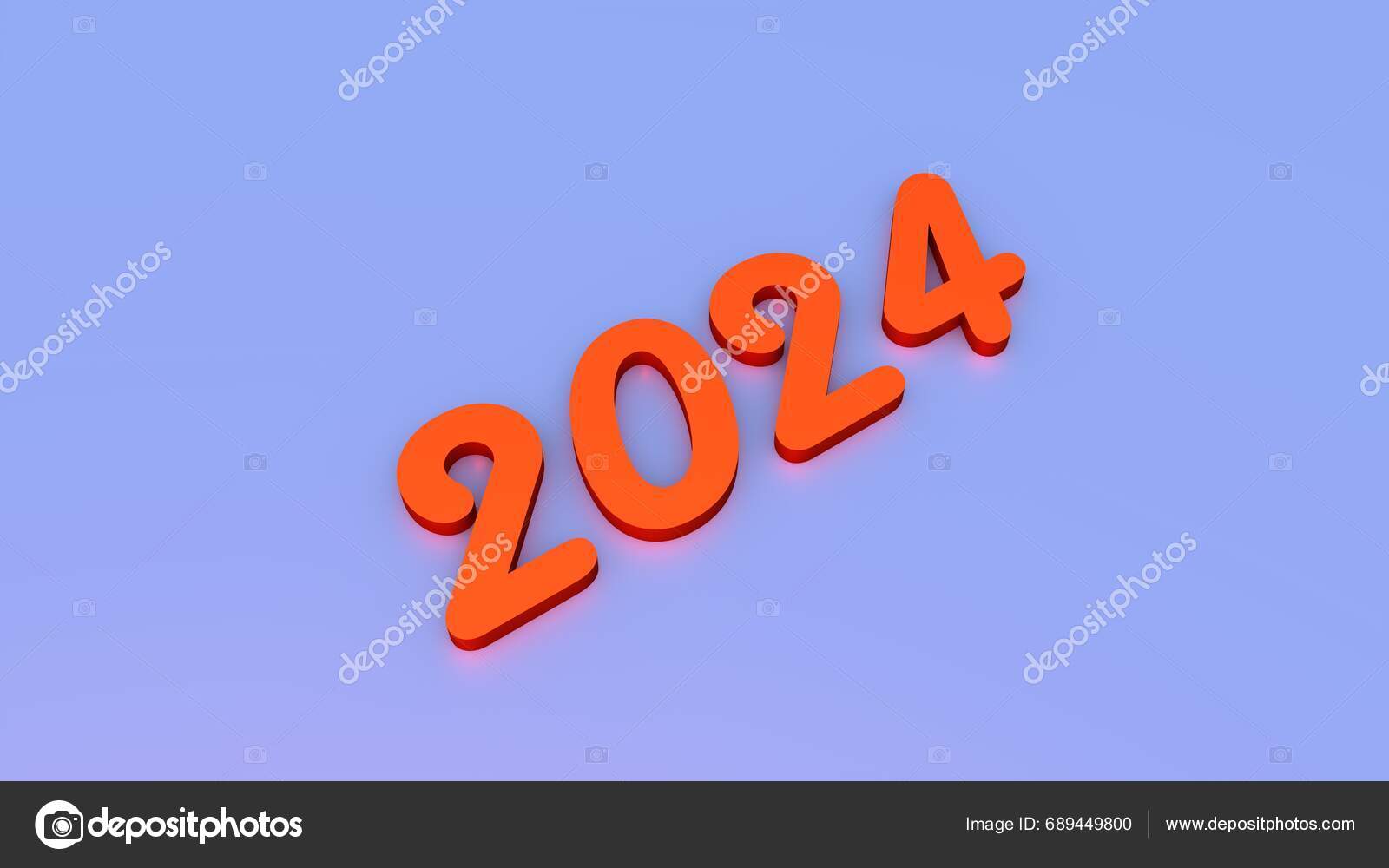 Number 2024 New Year Theme New Stage Rendering Illustration — Stock Photo © Unit64 #689449800