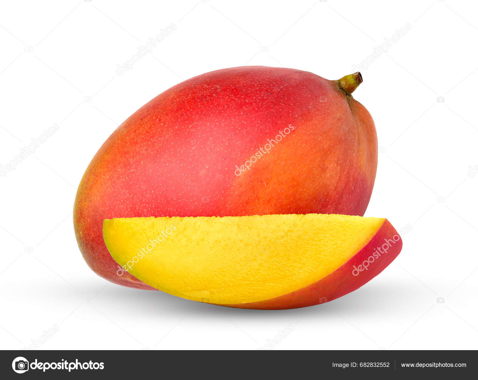 Mango Isolated White Background Stock Photo by ©sommaill 682832552