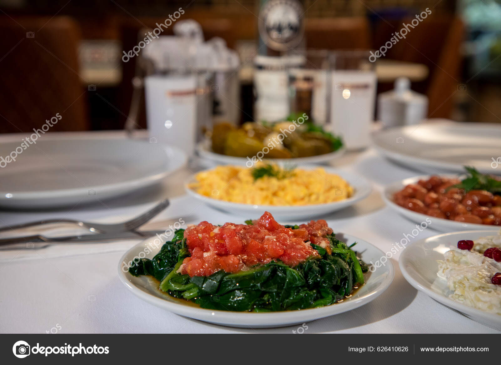 Traditional Anatolian Appetizers Raki Table Red Bean Stew Carrot ...