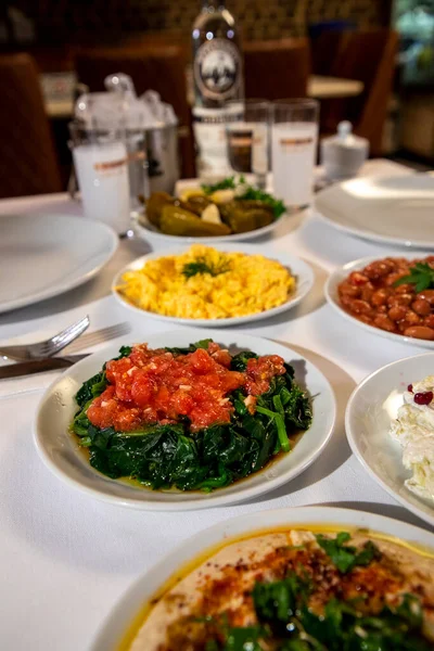 Traditional Anatolian Appetizers Raki Table Red Bean Stew Carrot ...