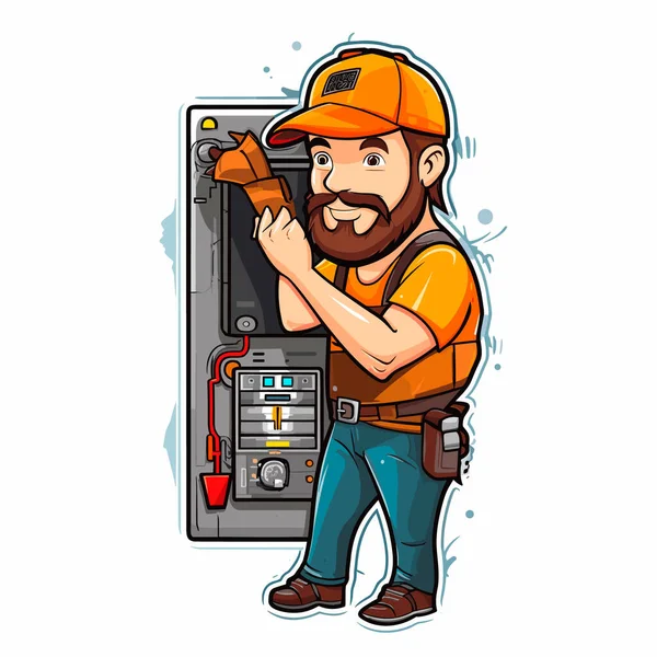 15,142,342 Electrician cartoon Vector Images | Depositphotos