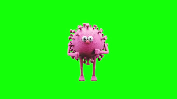 Action Loops Virus Characters Include Alpha Background Green Screen ...