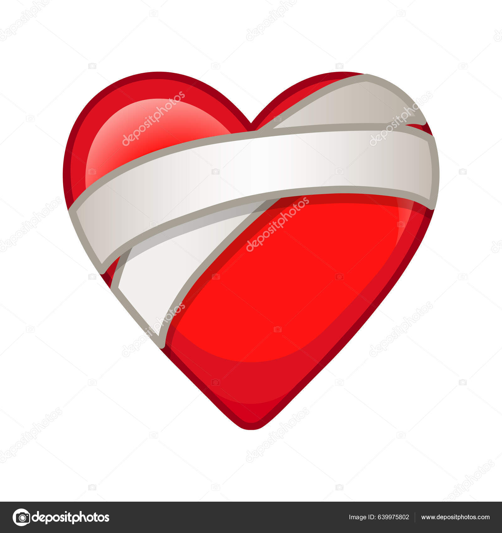 Heart Bandages Large Size Icon Emoji Smile Stock Vector by ©Eugene_B ...
