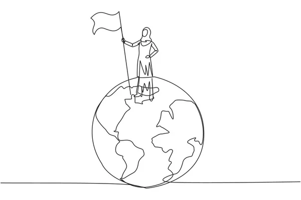 Single One Line Drawing Airplane Driven Man Globe Pollutes Healthy ...