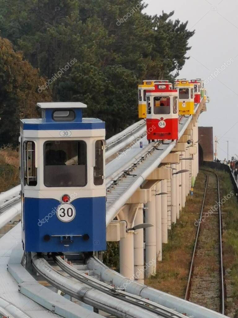 2 noviembre 2022 - Busan, Corea del Sur: Tren de Haeundae Beach ...