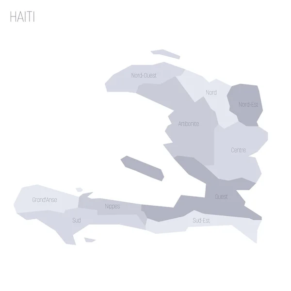 Haití mapa político de las divisiones administrativas departamentos ...