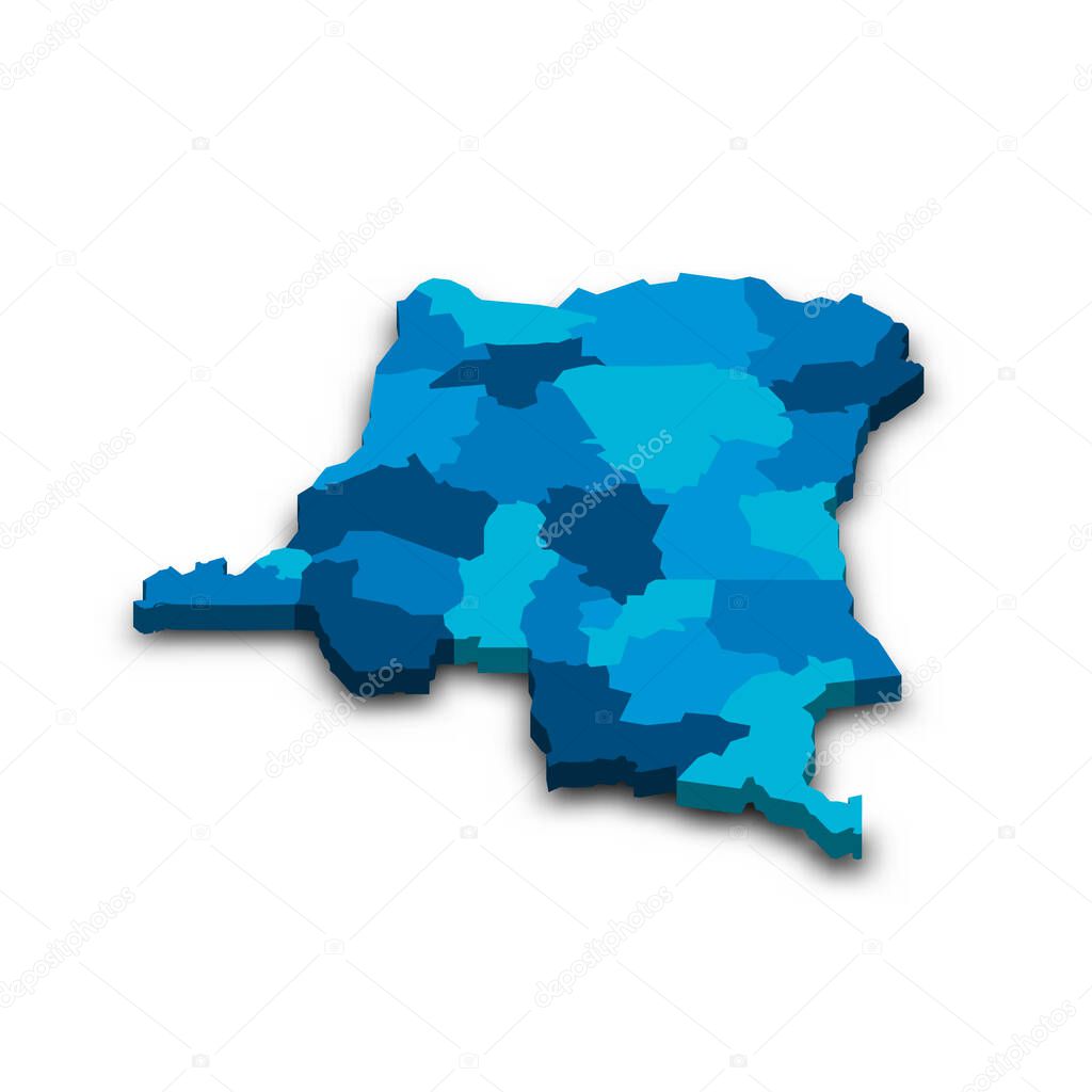 Democratic Republic of the Congo political map of administrative ...