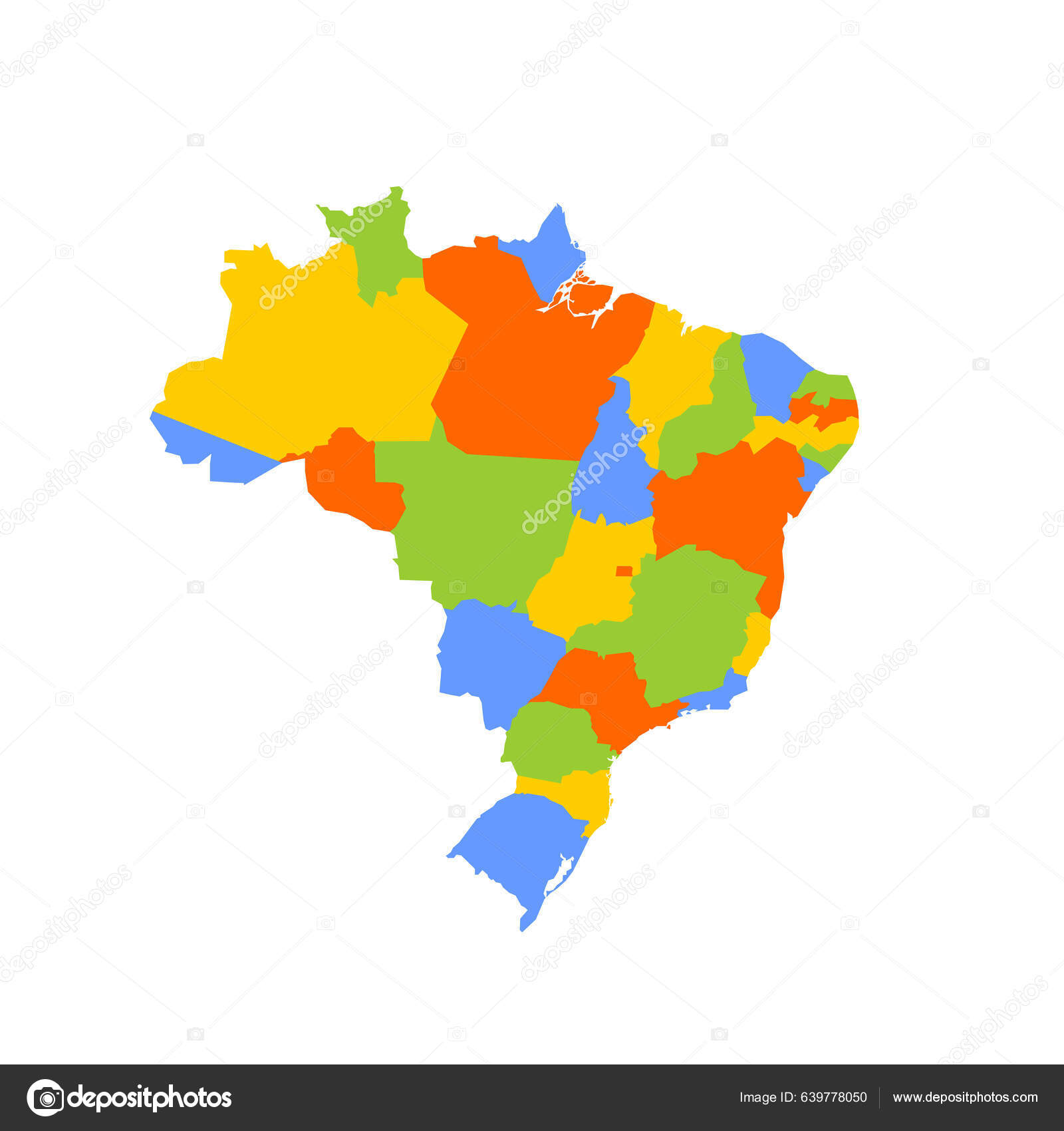 Brazil Political Map Administrative Divisions Federative Units Brazil ... Brazil Political Map Administrative Divisions Federative Units Brazil ...