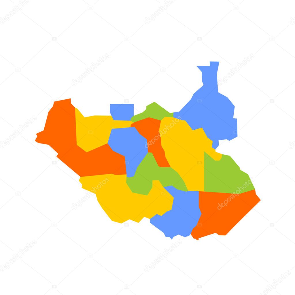 Sud n del Sur mapa pol tico de las divisiones administrativas: estados ...