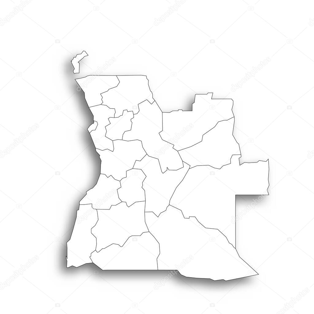 Angola Political Map Administrative 640731016 - WDRFree