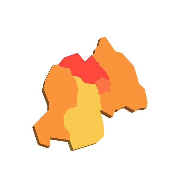 Ruanda mapa político de las divisiones administrativas provincias. Mapa ...