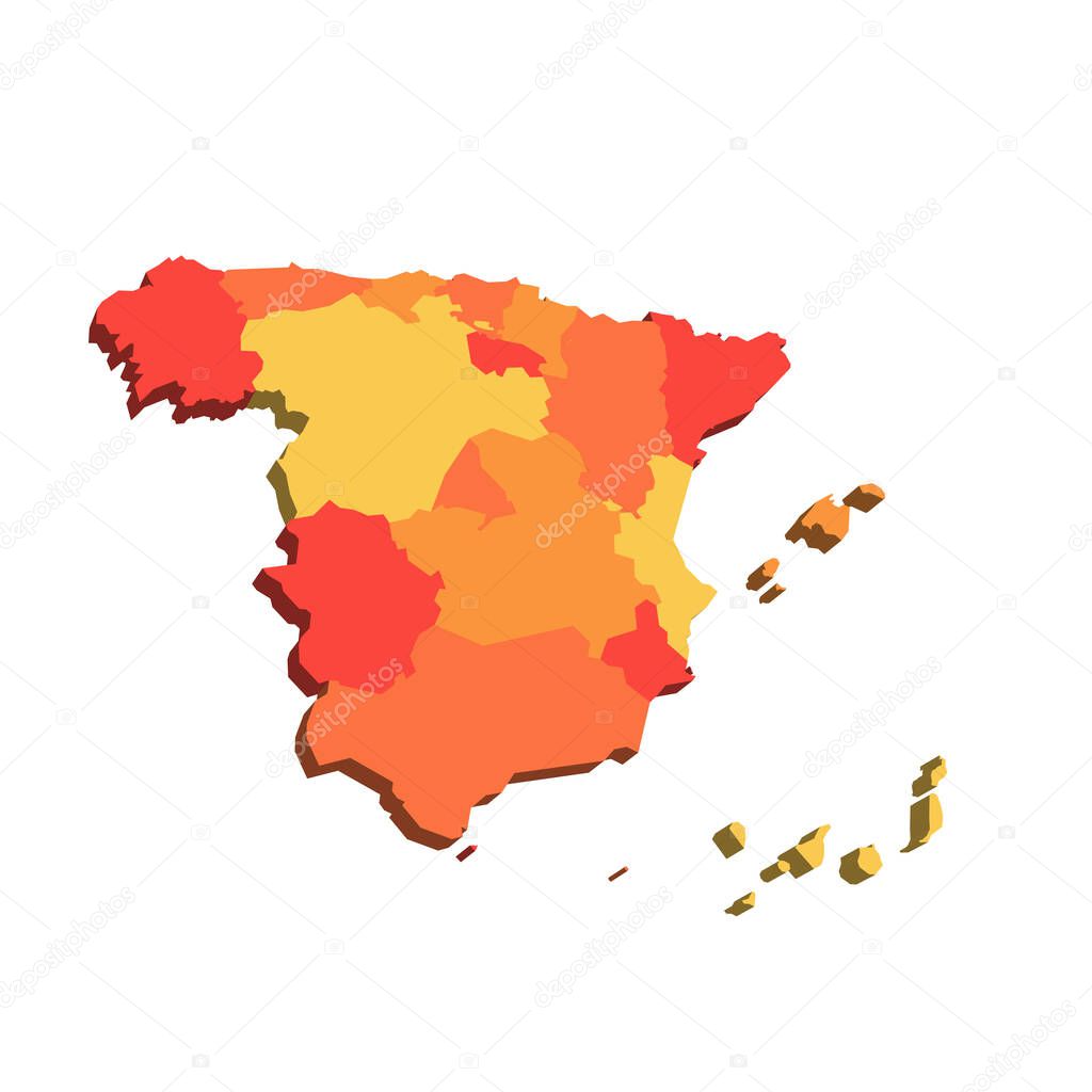 España mapa político de las divisiones administrativas comunidades ...