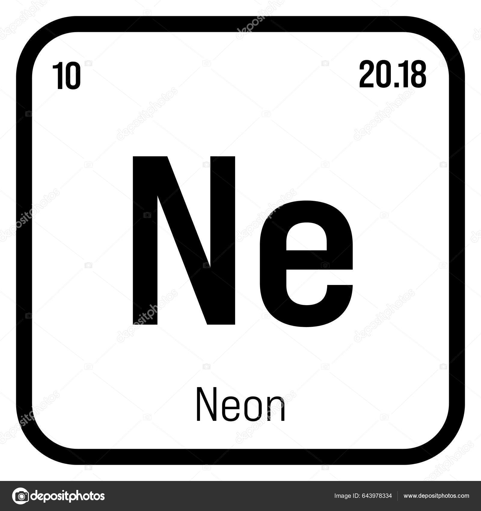 Neon Symbol On Periodic Table