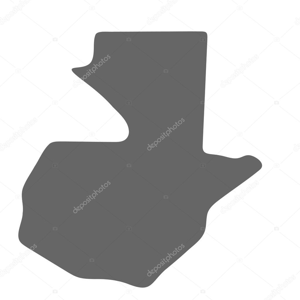 Guatemala País Mapa Simplificado Gris Elegante Mapa Liso Iconos ...
