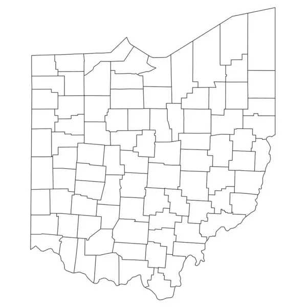 Ohio, OH - mapa político detallado del estado de Estados Unidos. Mapa ...