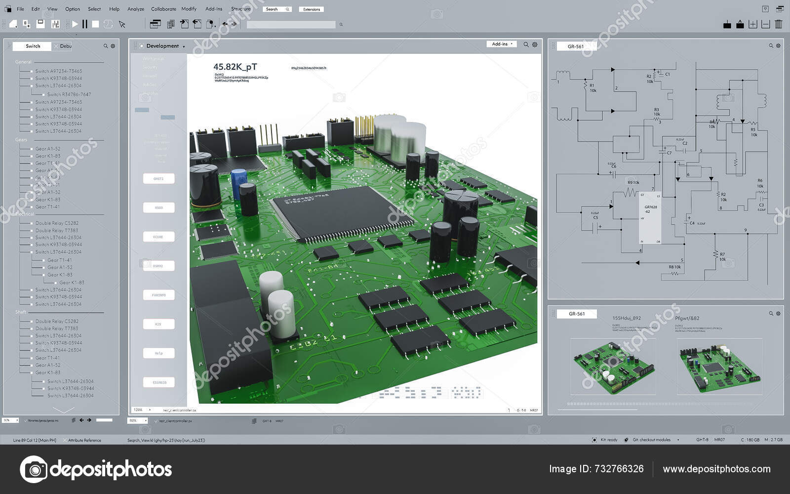 Light Interface Mockup Professional Cad Computer Software Zoom Digital ...