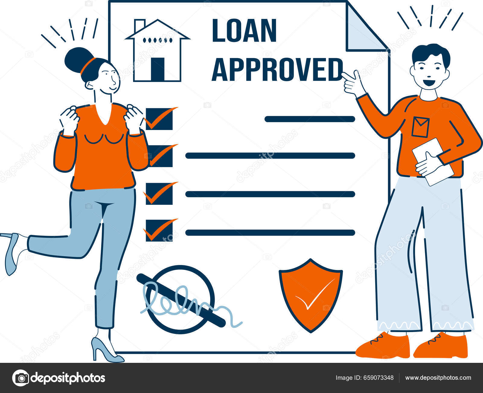 Loan Operations Agreement Mortgage Financial Support Concept — Stock ...