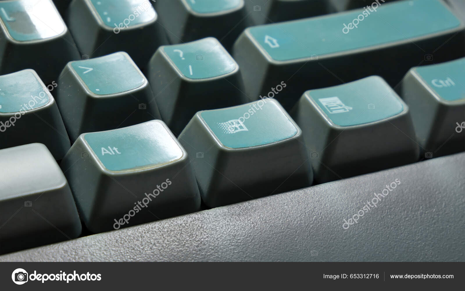 Microsoft Windows Key Old Retro Mechanical Keyboard Detail Extreme ...