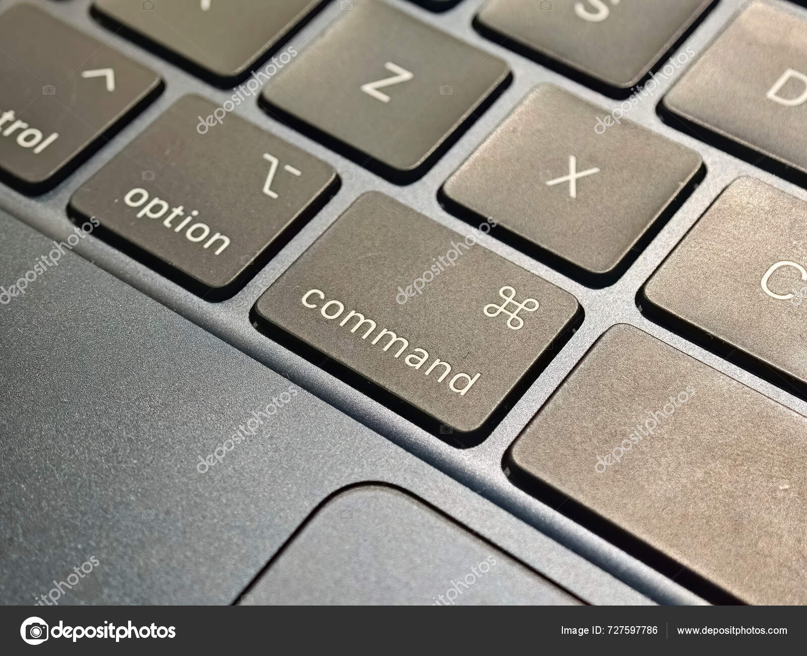 Command Key Apple Computer Keyboard Close Apple Key Tech Brand — Stock ...